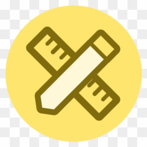 Pencil And Ruler Icon - Design Tool - Free Transparent PNG Clipart ...