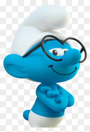 Brainy Smurf - Blue Colour Cartoon Characters - Free Transparent PNG ...