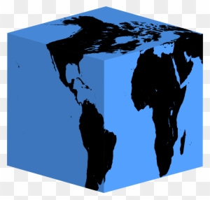 Cube Earth Silhouette - World Map - Free Transparent PNG Clipart Images ...