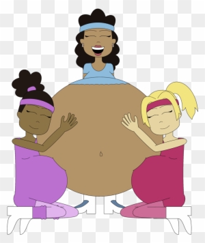 Iliana And Grianna Hug Holly's Belly By Angry-signs - Cartoon - Free ...