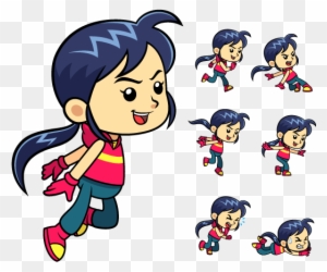 Action Girl Game Sprites - Sprite Game - Full Size PNG Clipart Images ...