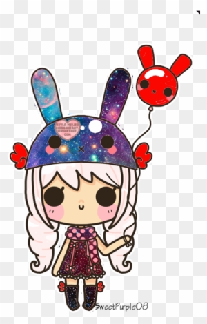 Space Chibi With A Balloon Png By Sweetpurple08 - Chibi Balloon - Free ...