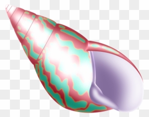 Teal Clipart Seashell - Clip Art Conch Shell - Free Transparent PNG ...