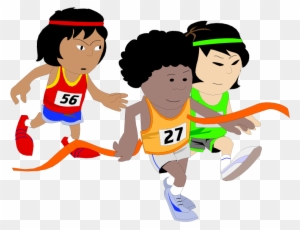 Running Race Winner Clipart 10