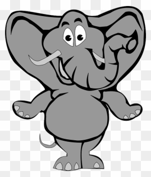 Elephant Clip Art - Cartoon Elephant With Peanuts - Free Transparent ...