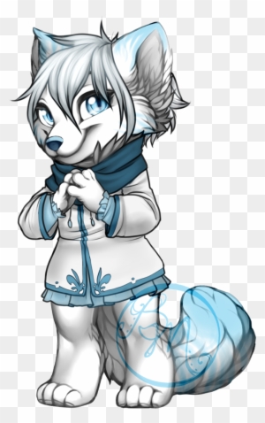 Anthro Arctic Fox Girl