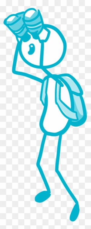 Explorer - Stick Person With Binoculars - Free Transparent PNG Clipart ...