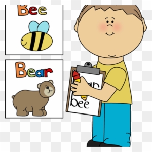 Kids Writing Clipart Boy Writing Words On Clipboard - Writing Words ...