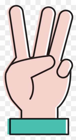 Three Finger Hand Clip Art - 3 Fingers Png - Free Transparent PNG ...