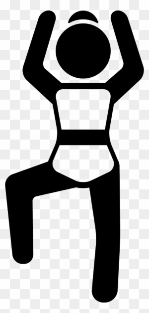 Woman Stretching Arms And Flexing Legs Icon Free Download - Woman ...