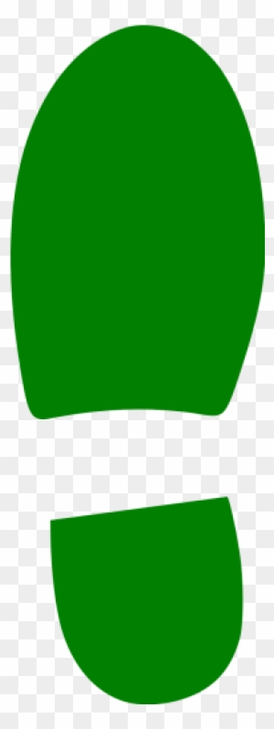 Green Left Shoe Footprint Icon - Transparent Green Shoe Print - Free ...