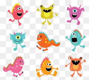 Little Monster Clip Art / Little Monster Clipart / - Cute Little ...