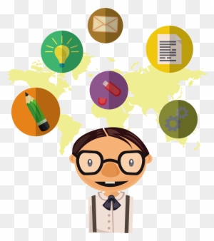Vector Creative Thinking Man Map Icon - Vector Creative Thinking Man ...
