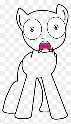 Shocked Pony Base By Stratmlp - Openclipart - Free Transparent PNG ...