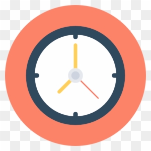 Time And Date Icon - Clock Flat Icon Png - Free Transparent PNG Clipart ...