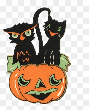 Vintage Halloween Clip Art For Free - Black Cat Vintage Halloween ...