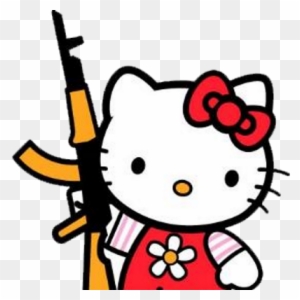 Haji Logic - Hello Kitty With Gun - Full Size PNG Clipart Images Download