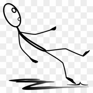 Slip Man Clip Art - Stick Figure Falling Down - Free Transparent PNG ...