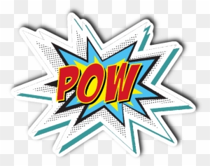 Comic Book Words Pow Vinyl Die Cut Sticker - Comic Book Pow Png - Free ...