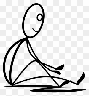 Similar Clip Art - Stick Figure Sitting Down - Free Transparent PNG ...