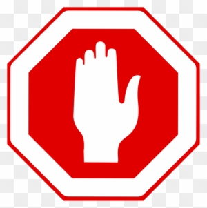 Yellow Stop Sign With Hand