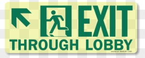 Glowsmart™ Directional Exit Sign, Through Lobby Sign - Exit Sign - Free ...