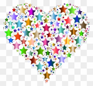 Cool Small Hearts Clip Art Medium Size - Colorful Hearts Transparent ...
