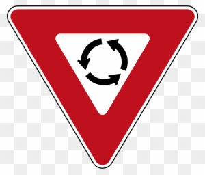 Yield At Roundabout - Yield At A Roundabout - Free Transparent PNG ...