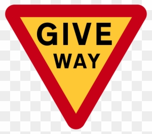 Uk Traffic Sign - Uk Road Sign Give Way - Free Transparent PNG Clipart ...