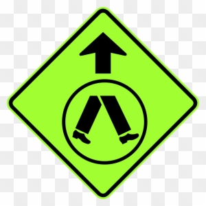 Mutcd Sign Assembly - Pedestrian Crossing Ahead Sign - Free Transparent ...