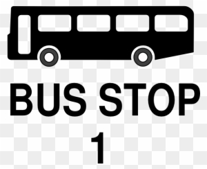 Clipart Of A Bus Stop Funny - Bus Stop Sign Clipart, clipart ...