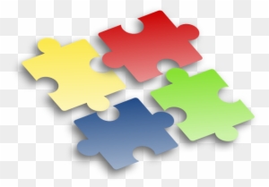Transparent Jigsaw Clip Art At Clker Vector Clip Art - Puzzle Piece ...