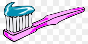 Toothbrush Pink Toothpaste Hygiene Health - Toothbrush Clipart - Free ...