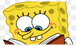 Sponge Bob Clip Art - Cartoon Character Reading A Book - Free ...
