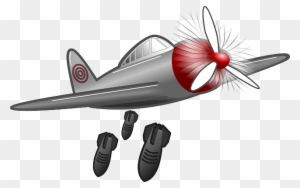Bomber Planes Clipart - Plane Dropping Bomb Cartoon - Free Transparent ...