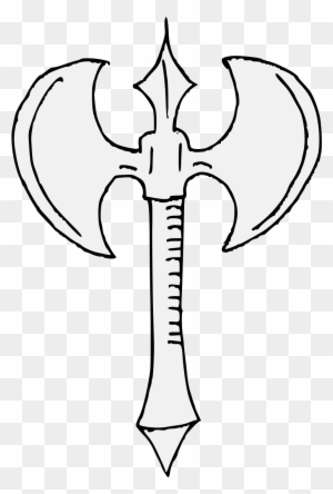 Drawn Axe Double Sided - A Glossary Of Terms Used In Heraldry - Free ...