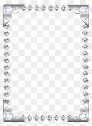 Gems Clipart Diamond Border Pencil And In Color - Diamond Picture Frame ...