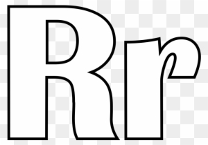 Letter R Clipart Black And White Clipart Of A Black And White Outline