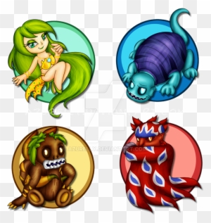 Chibi Archfiends Of The Elements By Azurelly - Drawing - Free ...