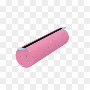 Pink Donut Pencil Case - Plastic - Free Transparent PNG Clipart Images ...