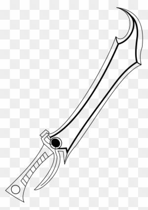 Sword Clipart Outline - Fantasy Greatsword - Free Transparent PNG ...