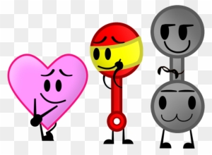 New Heart, Rattle, And Barbell By Domobfdi - Bfdi Rattle And New Heart ...