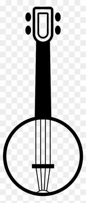 Black And White Banjo - Free Transparent PNG Clipart Images Download