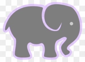 Grey Elephant With Lilac Clip Art At Clker - Pink And Gray Elephant ...