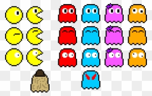Pixel Clipart Pacman Ghost - Fantasmas De Pacman Rojo - Free ...