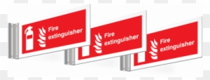 3 Pack Fire Extinguisher Corridor Signs - Fire Extinguisher Double ...