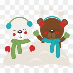 Pin Christmas Snow Clipart - Cute Winter Bears Clipart - Free ...