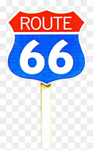 Route 66 Miniature Color Sign Nb Web - Sign - Free Transparent PNG ...
