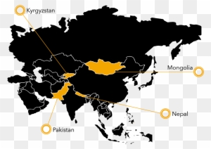Snow Leopard Map - Map Of Where Snow Leopards Live - Free Transparent ...