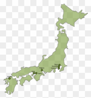 Kawasaki - Map Of Japan - Free Transparent PNG Clipart Images Download